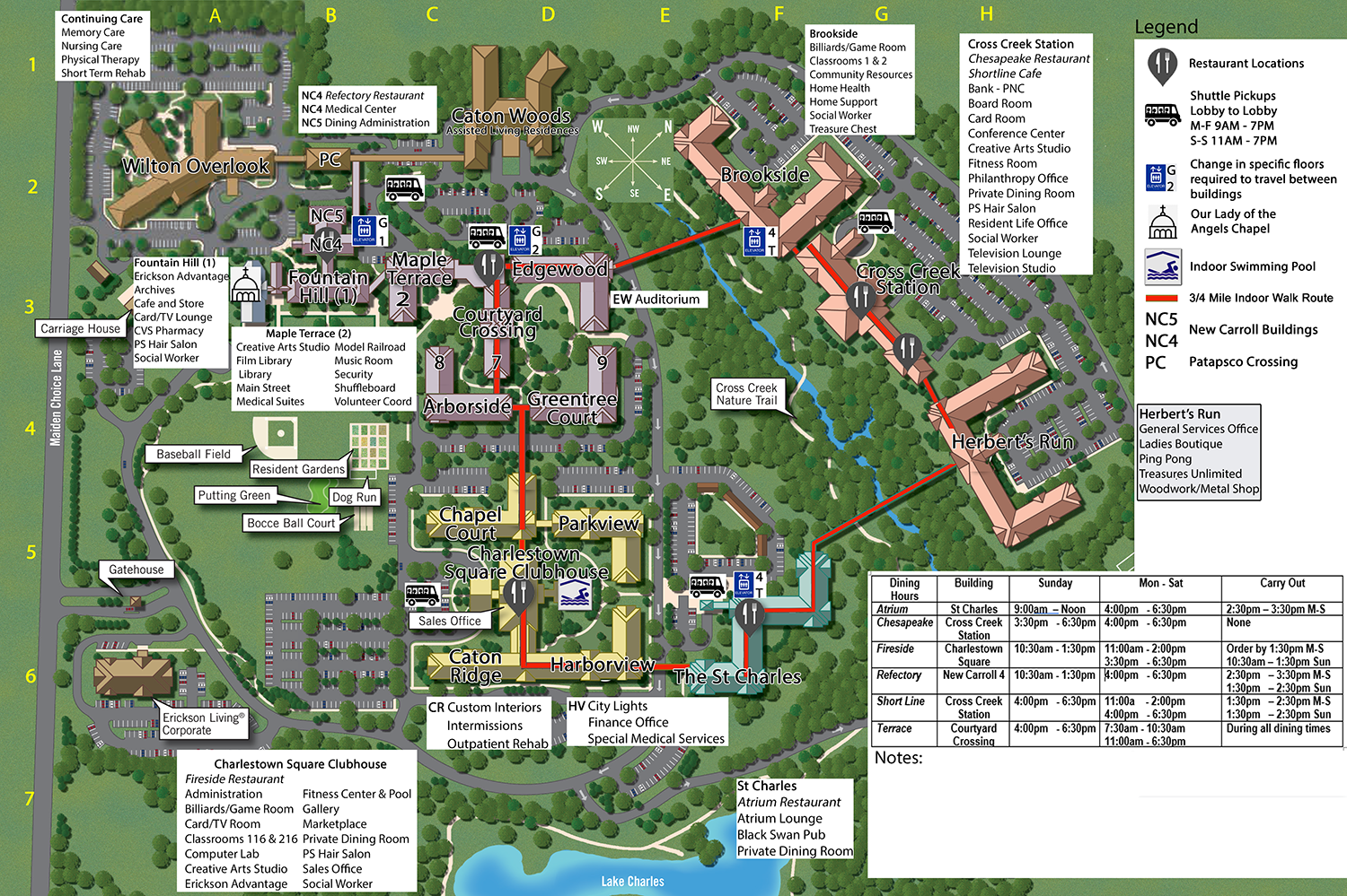 Campus External Map | Charlestown Retirement Community Residents