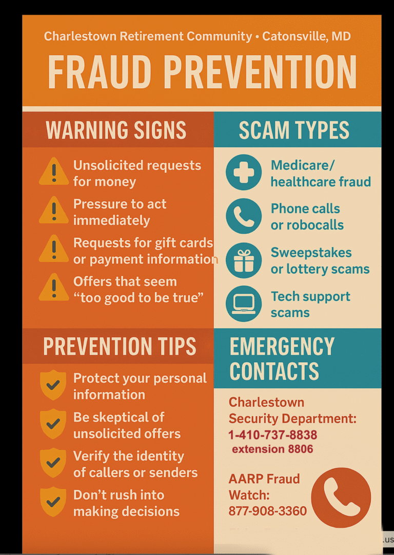 Scams/Frauds | Charlestown Retirement Community Residents